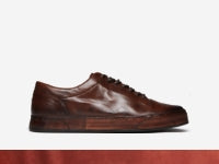 Manteigas Dark Navy | Leather Mid-cut Trainer | Oliver Sweeney