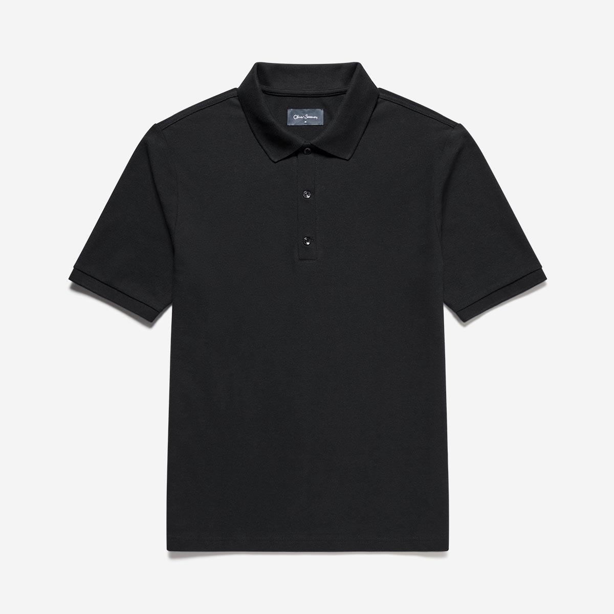 Ancrum Black Polo | Men's Polo & Tees | Oliver Sweeney