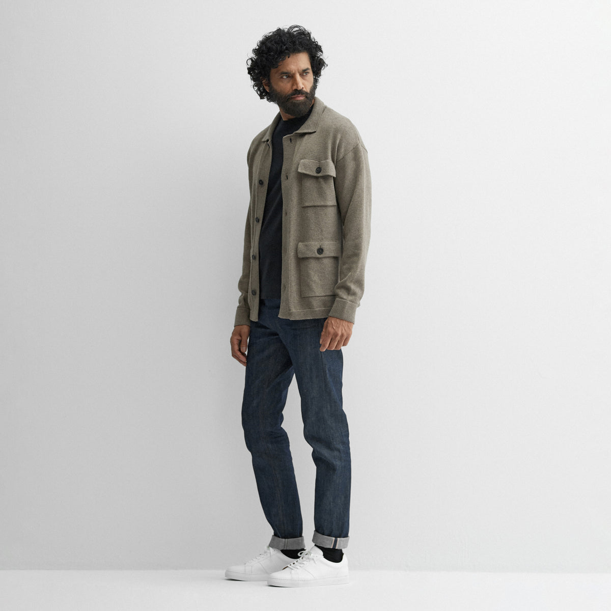 Brecon Mole Knitted Overshirt | Men's Knitwear | Oliver Sweeney