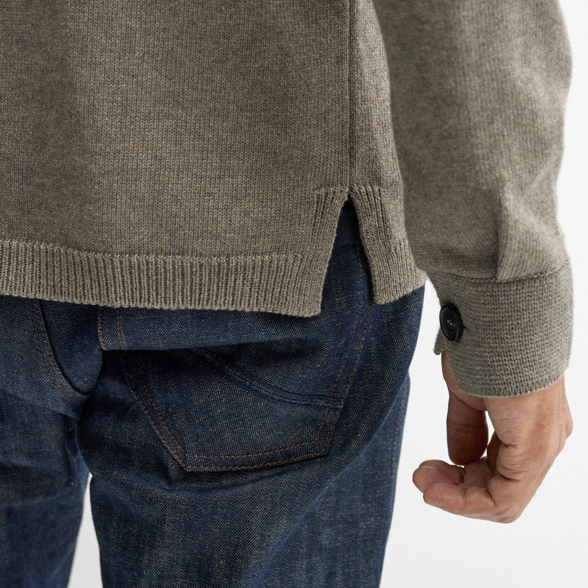 Brecon Mole Knitted Overshirt | Men's Knitwear | Oliver Sweeney