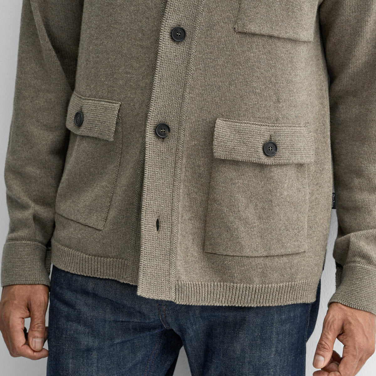 Brecon Mole Knitted Overshirt | Men's Knitwear | Oliver Sweeney