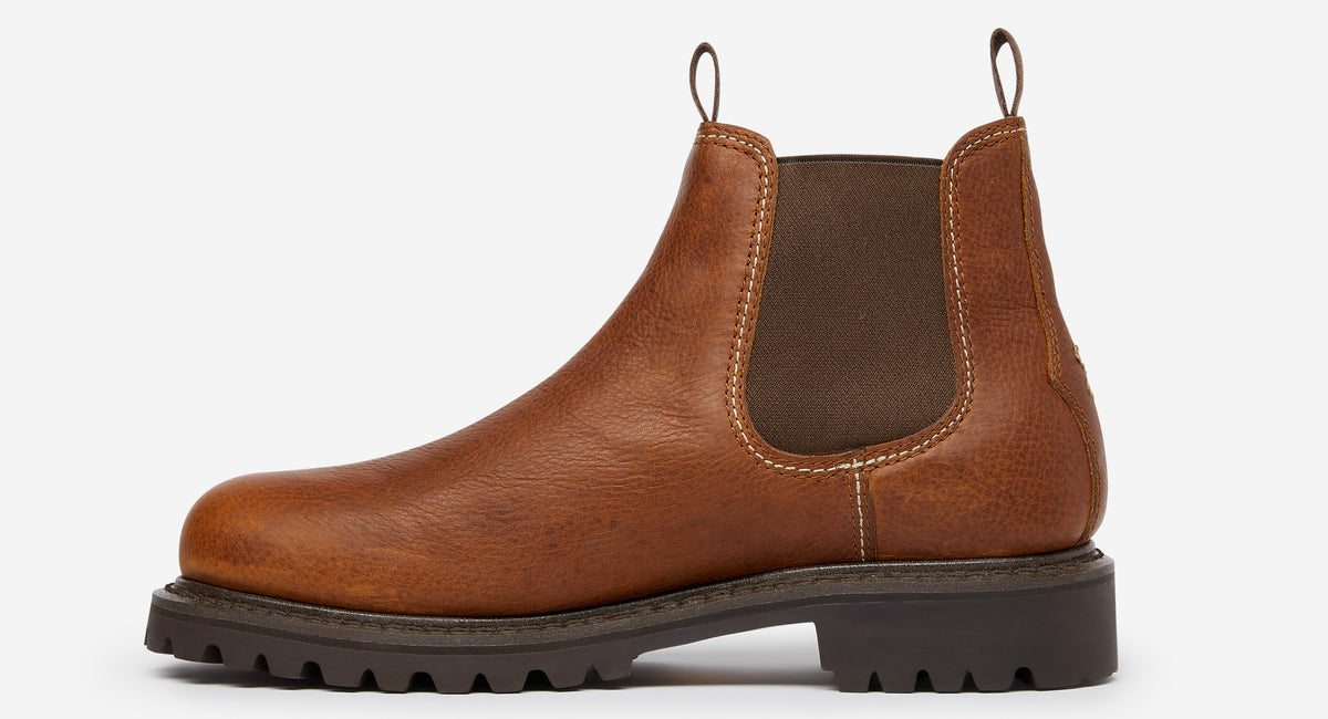 Blythborough Dark Tan Chelsea Boots | Men's Boots | Oliver Sweeney