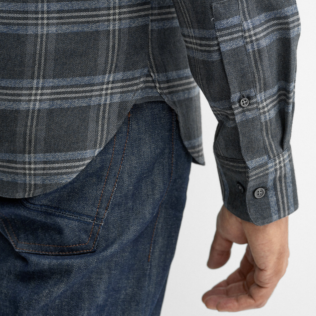 Censo Charcoal/Grey Check Shirt | Men's Shirts | Oliver Sweeney