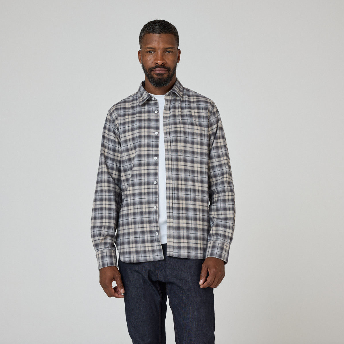Censo Grey Check Shirt | Men's Shirts | Oliver Sweeney