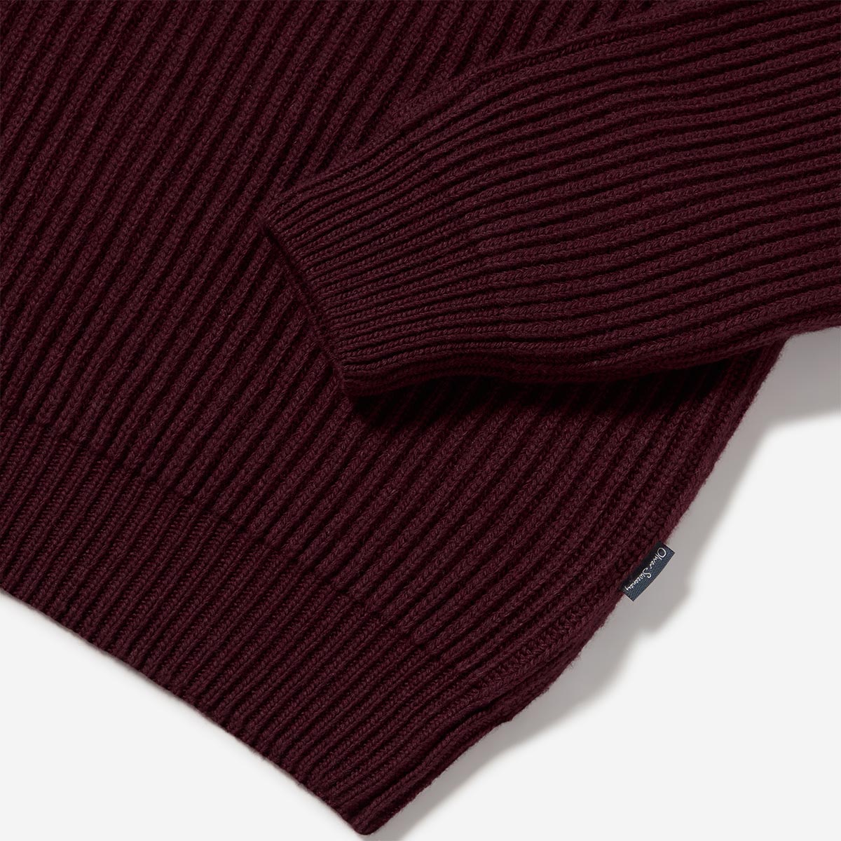 Cliveden Burgundy Wool Jumper | Men's Knitwear | Oliver Sweeney