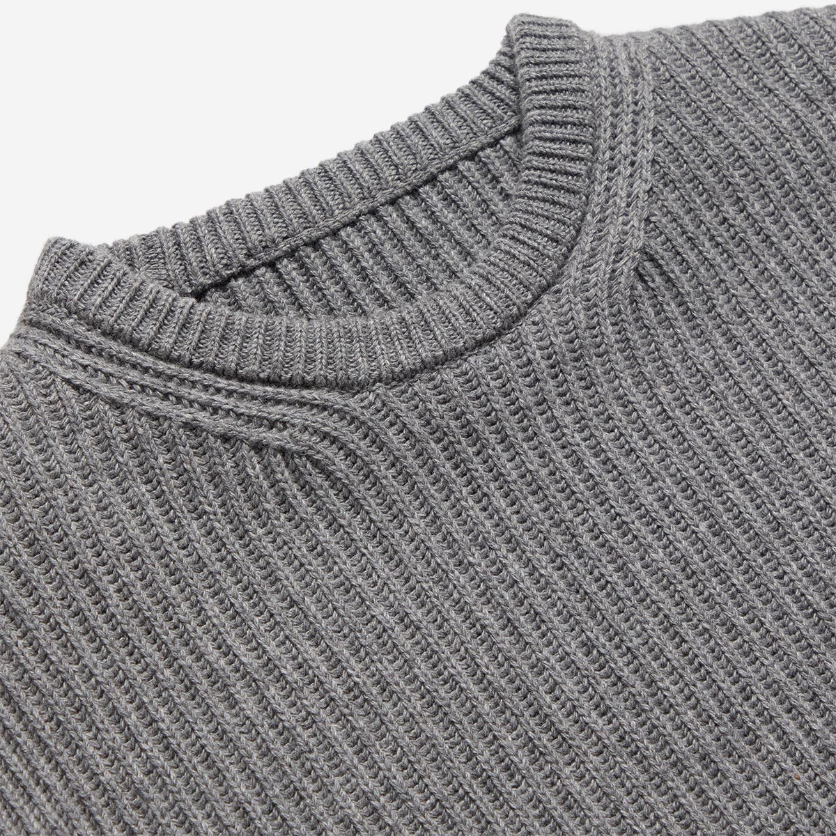 Cliveden Grey Wool Jumper | Men's Knitwear | Oliver Sweeney