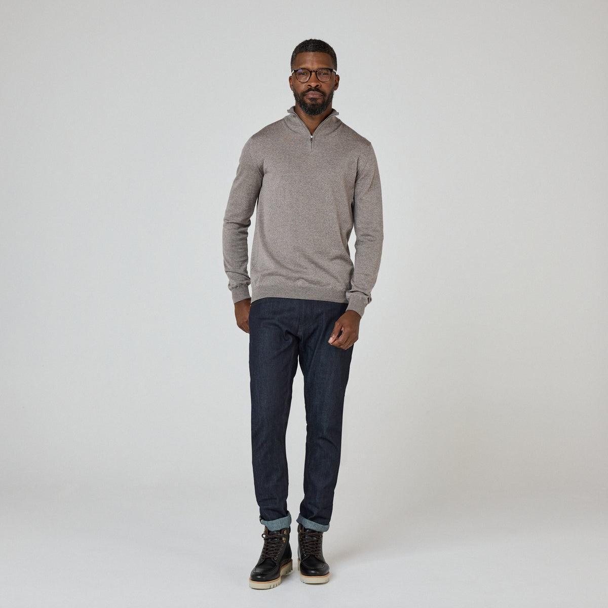Curragh Mole Wool Jumper | Men's Knitwear | Oliver Sweeney