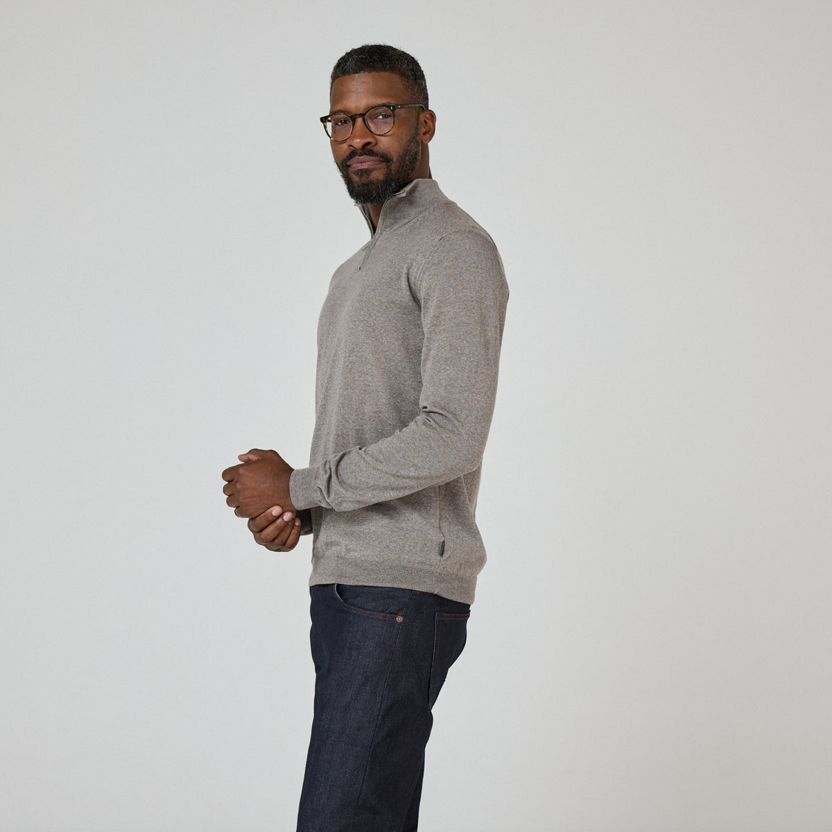 Curragh Mole Wool Jumper | Men's Knitwear | Oliver Sweeney