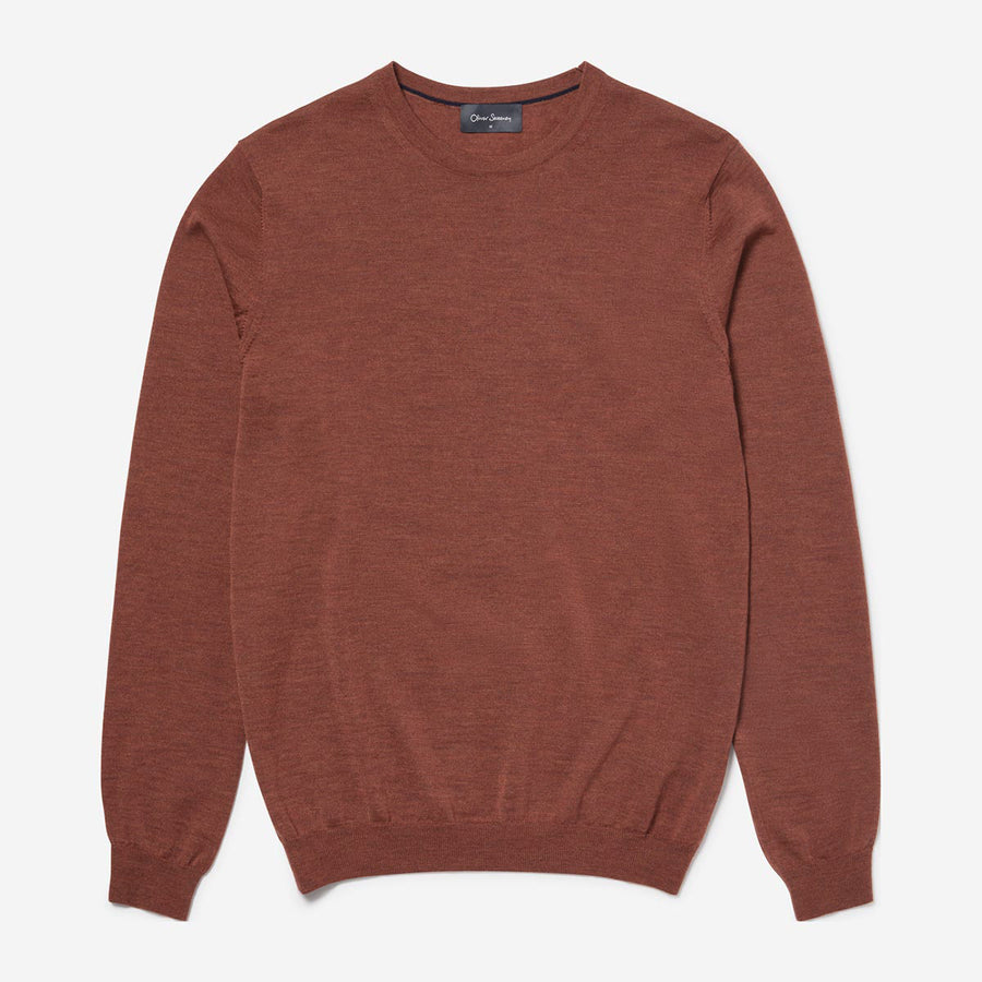 Camber Rust Wool Jumper | Men's Knitwear | Oliver Sweeney