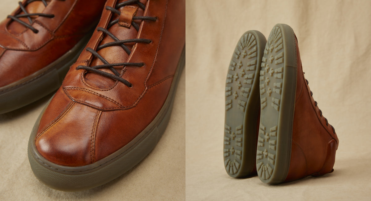 Defeza Tan Retro Trainers | Men's Trainers | Oliver Sweeney
