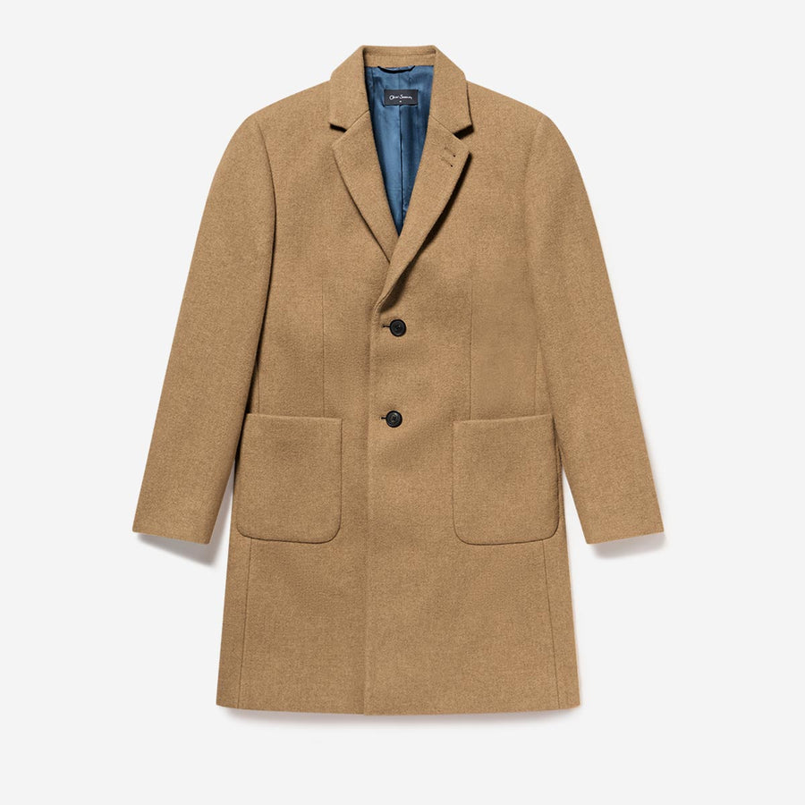 Eglinton Wheat Wool Coat | Men's Coats & Jackets | Oliver Sweeney