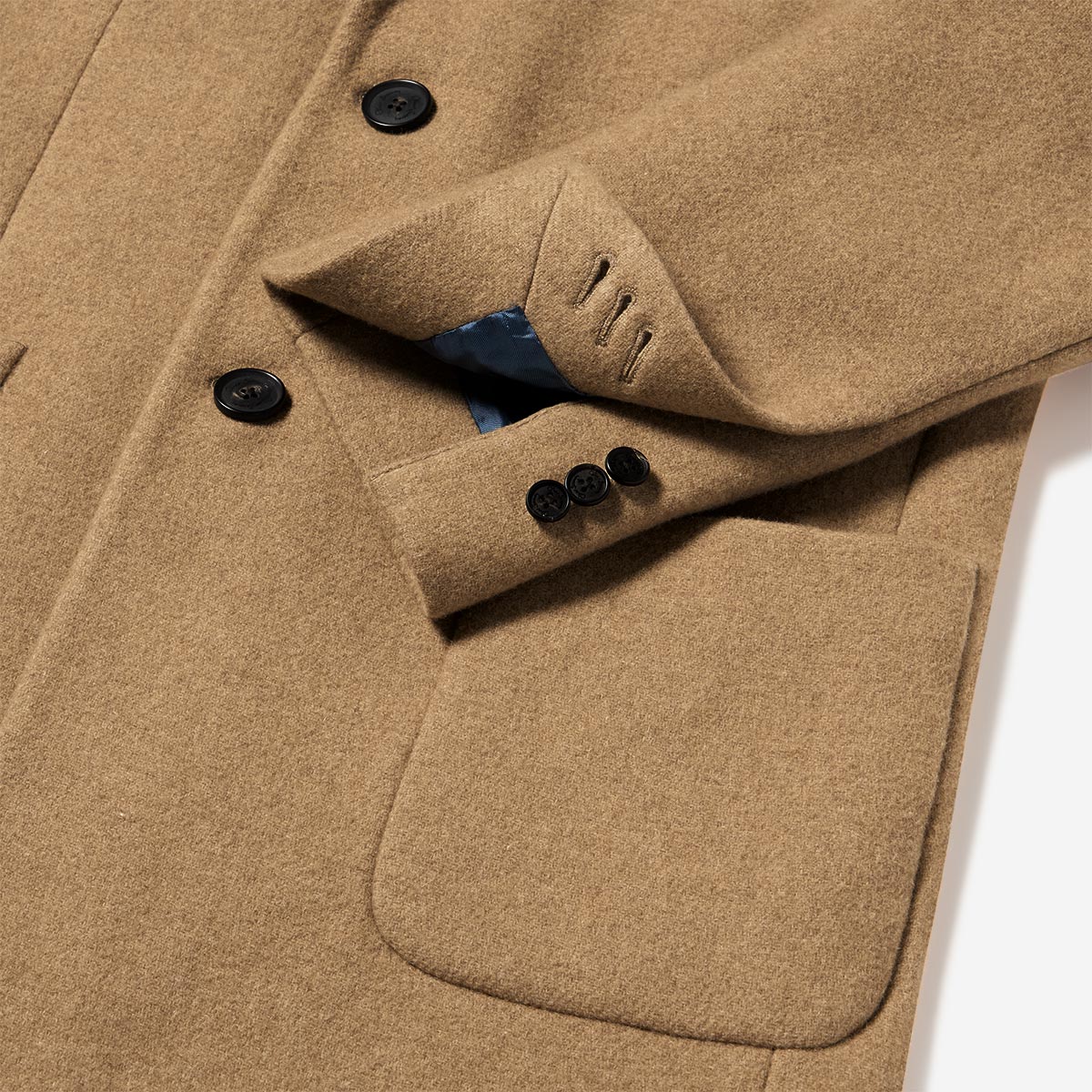 Eglinton Wheat Wool Coat | Men's Coats & Jackets | Oliver Sweeney
