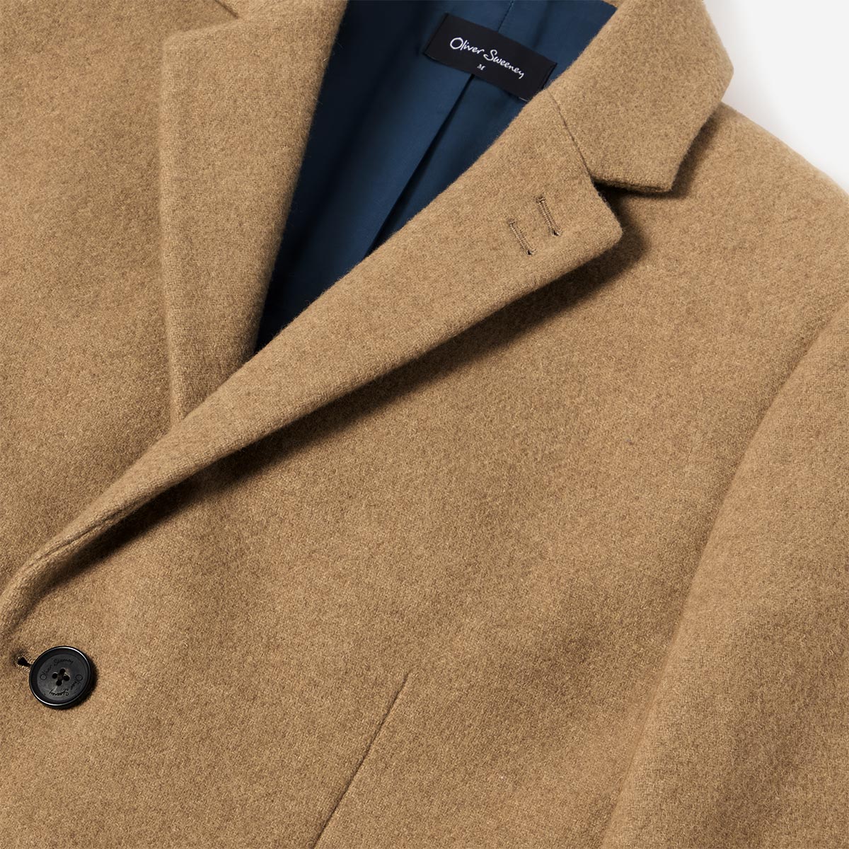 Eglinton Wheat Wool Coat | Men's Coats & Jackets | Oliver Sweeney