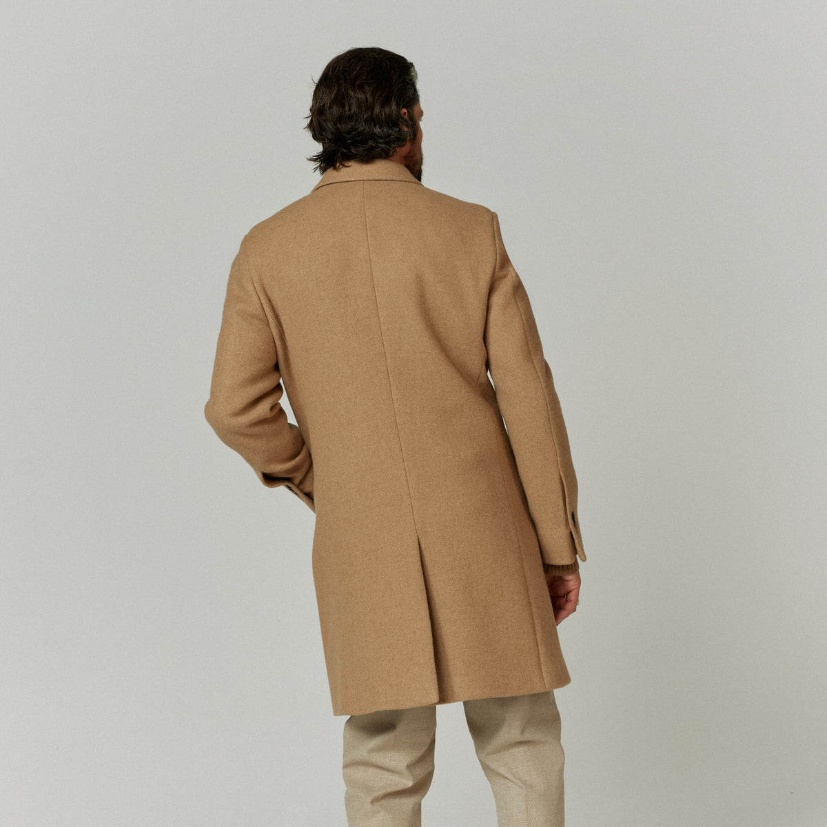 Eglinton Wheat Wool Coat | Men's Coats & Jackets | Oliver Sweeney