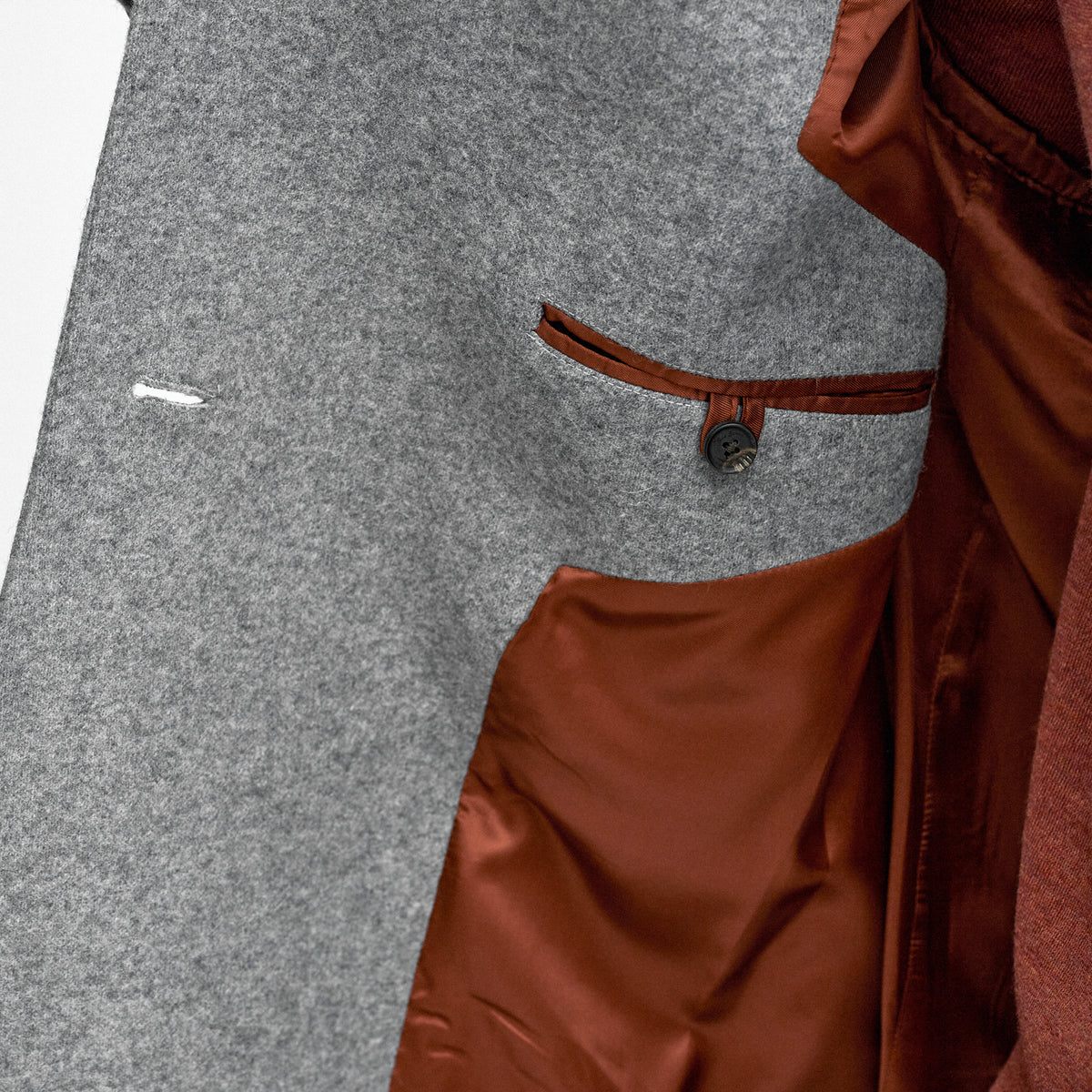 Garrison Grey Wool Overcoat | Men's Coats & Jackets | Oliver Sweeney