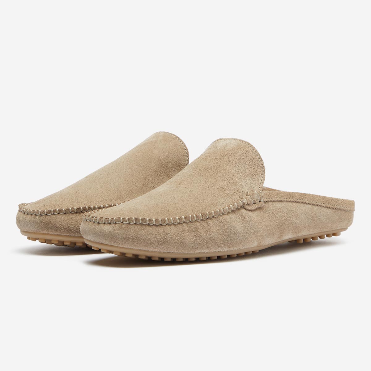 Gomes Stone Moccasin Slippers | Men's Slippers | Oliver Sweeney