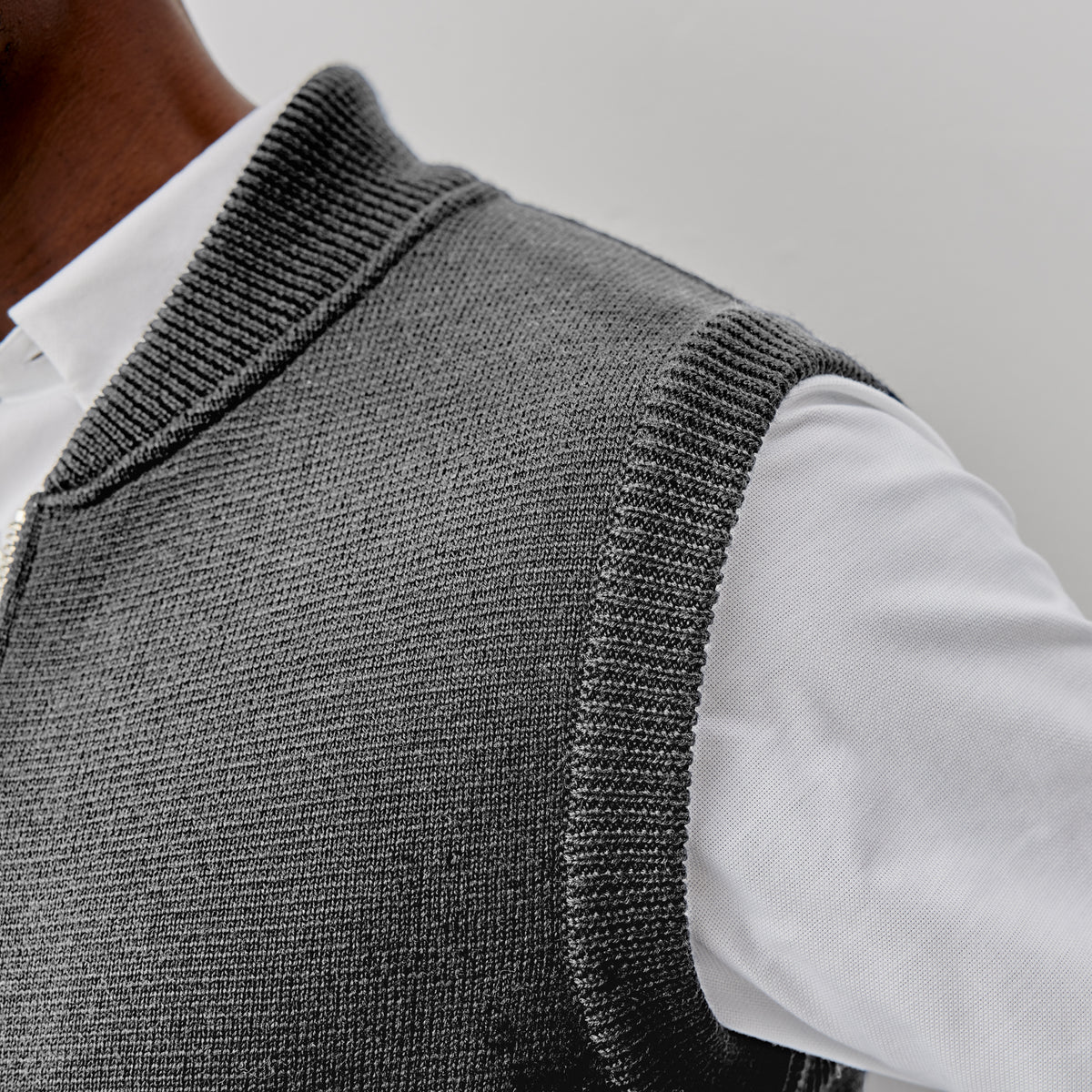 Haverhill Grey Knitted Gilet | Men's Gilets | Oliver Sweeney
