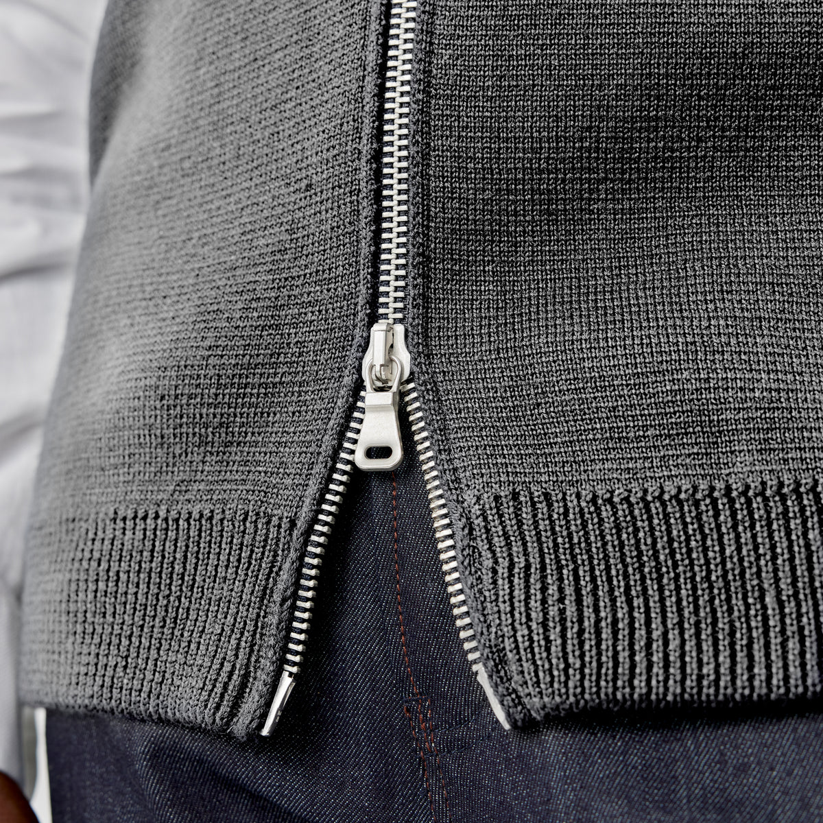 Haverhill Grey Knitted Gilet | Men's Gilets | Oliver Sweeney