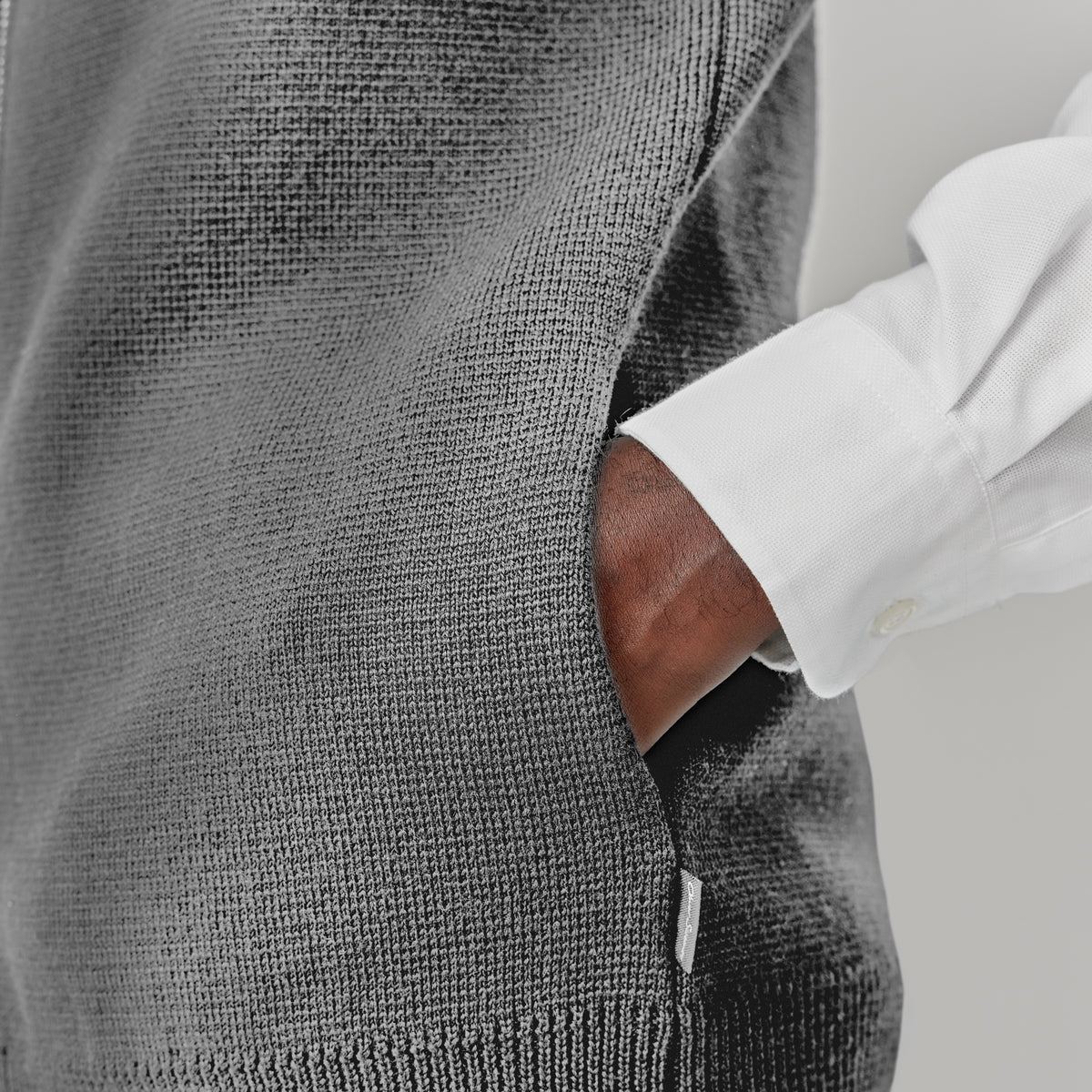 Haverhill Grey Knitted Gilet | Men's Gilets | Oliver Sweeney