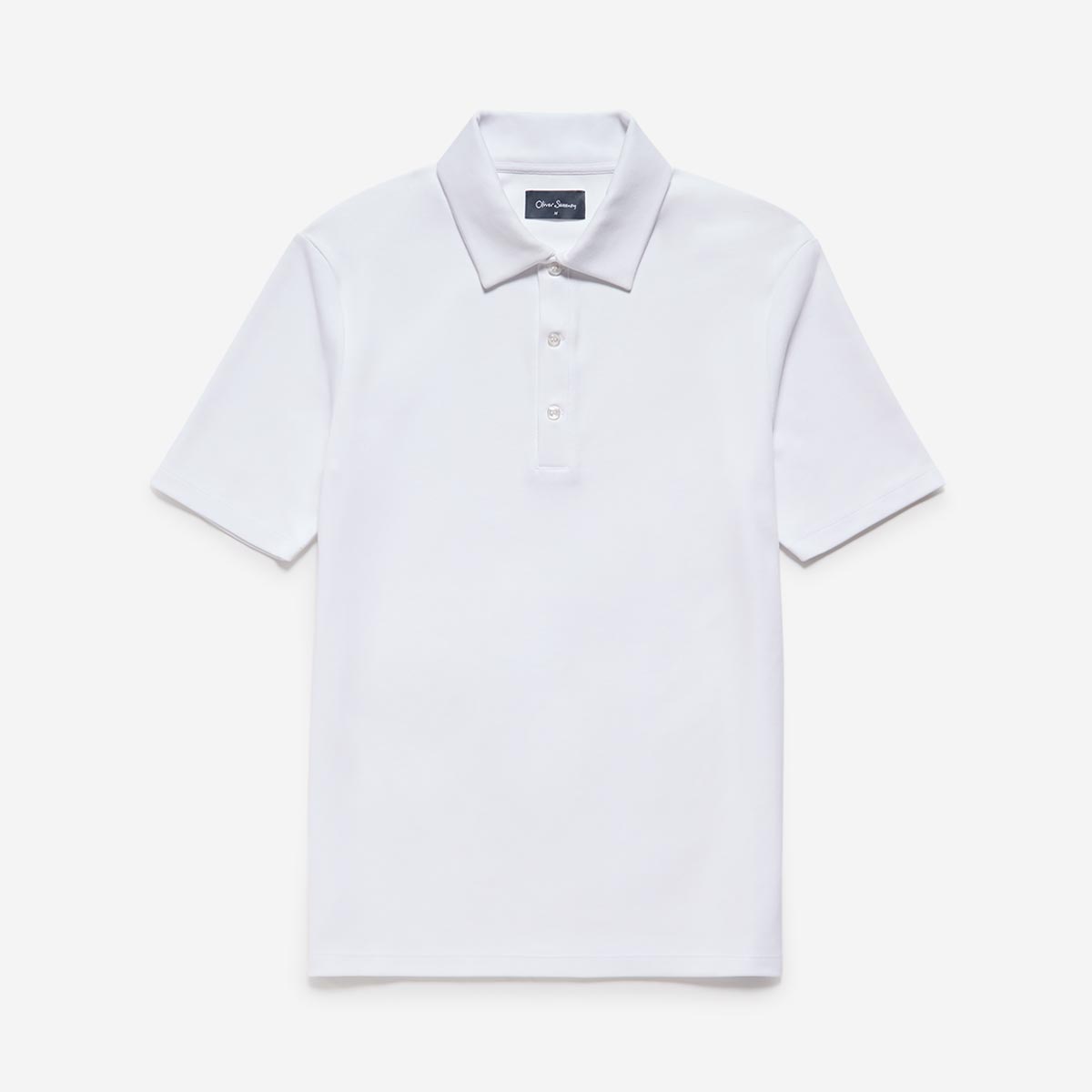 Hunston White Cotton Polo | Men's Polo & Tees | Oliver Sweeney