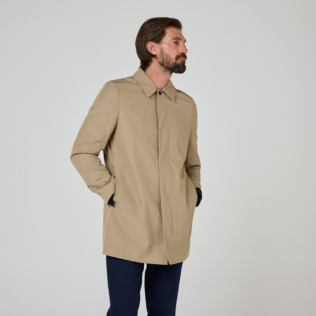 Huntingfield Stone Mac | Men's Coats & Jackets | Oliver Sweeney