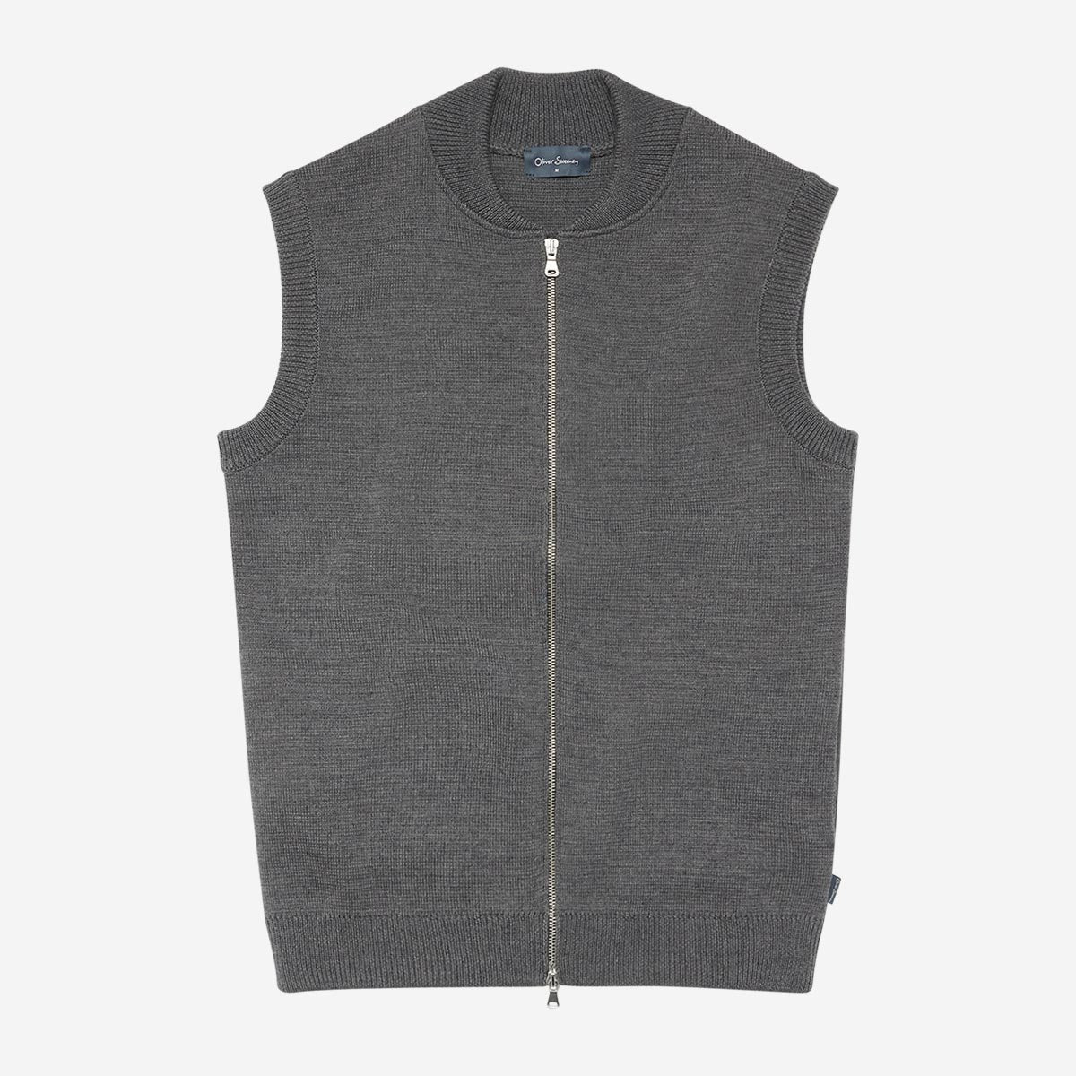 Haverhill Grey Knitted Gilet | Men's Gilets | Oliver Sweeney