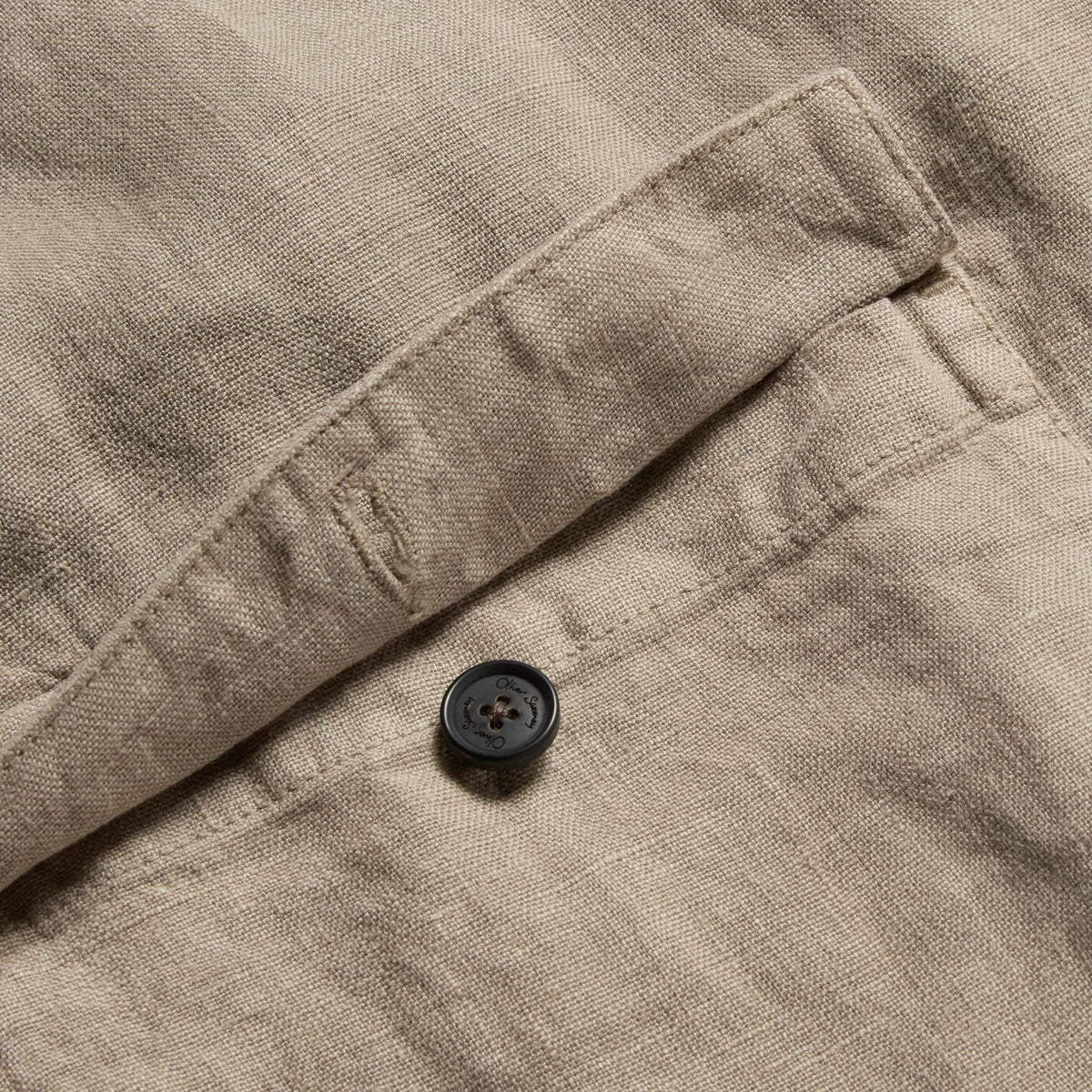 Corby Biscuit Linen Overshirt | Men's Shirts | Oliver Sweeney