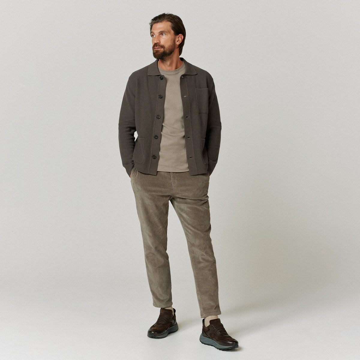 Kingsbridge Mole Cotton Overshirt | Men's Knitwear | Oliver Sweeney
