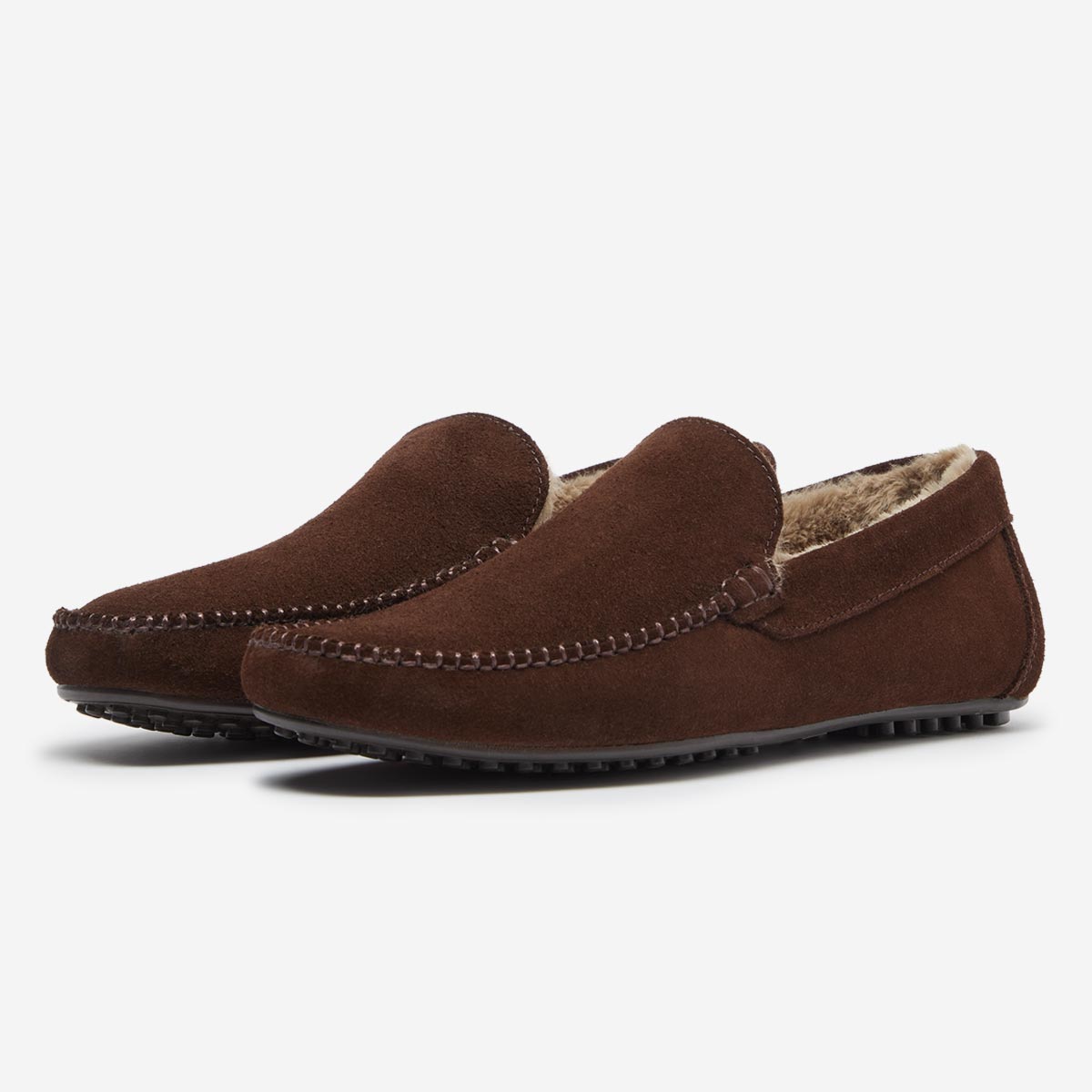 Landa Chocolate Moccasin Slippers | Men's Slippers | Oliver Sweeney
