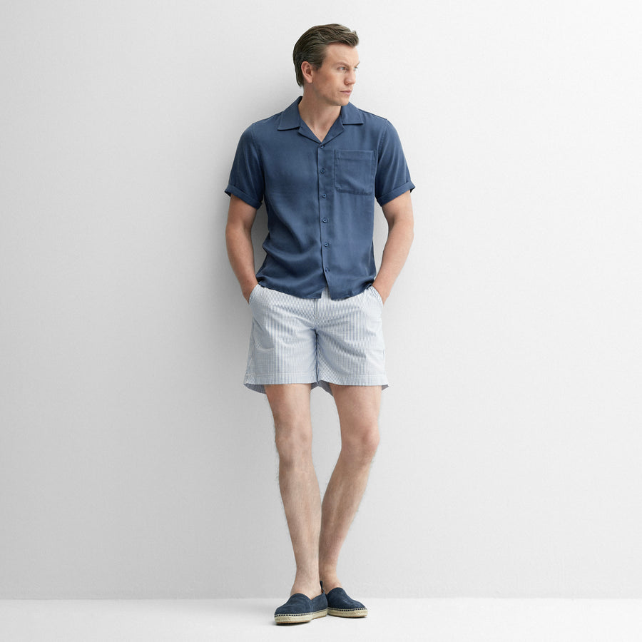 Monforte Blue Stripe Swim Shorts | Oliver Sweeney