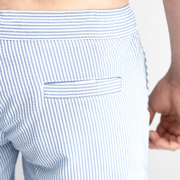 Monforte Blue Stripe Swim Shorts | Oliver Sweeney