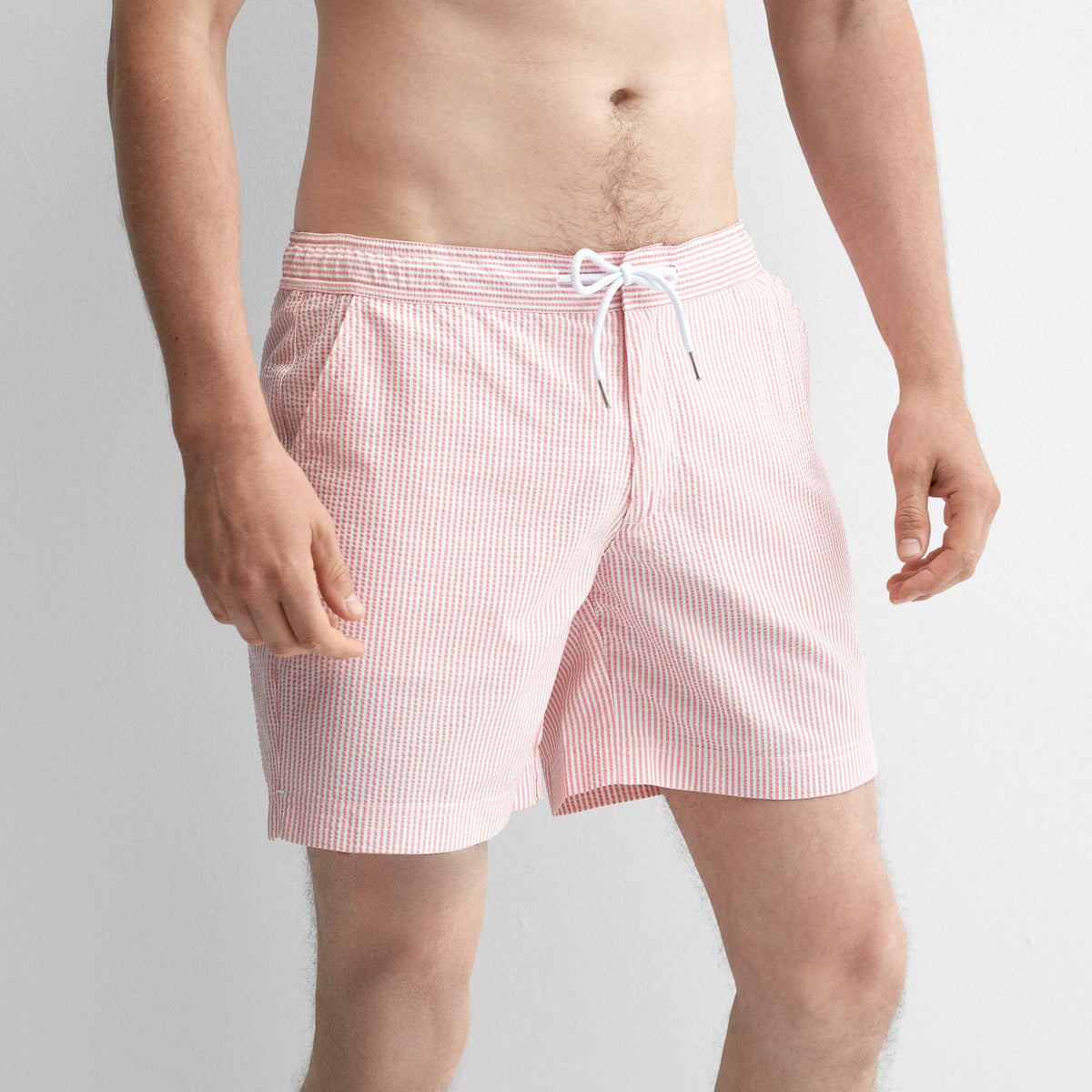 Monforte Pink Stripe Swim Shorts | Oliver Sweeney