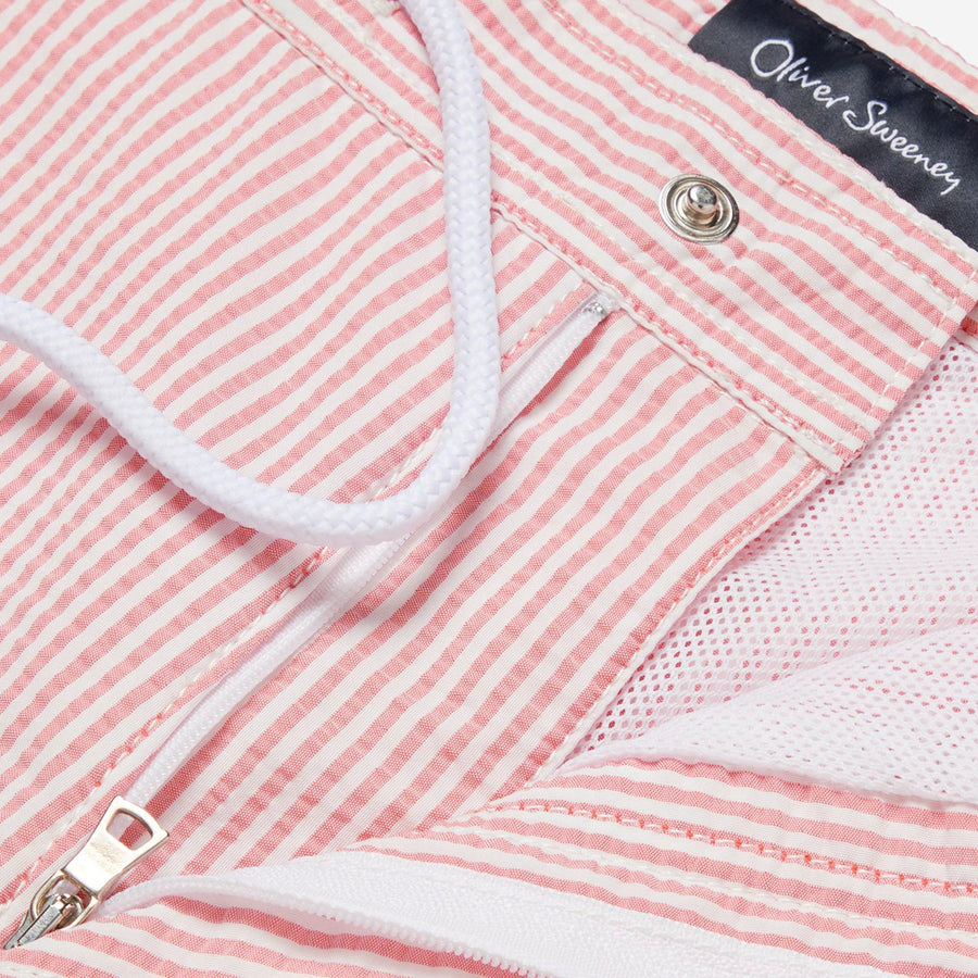 Monforte Pink Stripe Swim Shorts | Oliver Sweeney