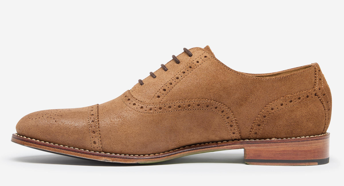 Moycullen Tan Suede | Oxofrd Brogues | Men's Shoes | Oliver Sweeney