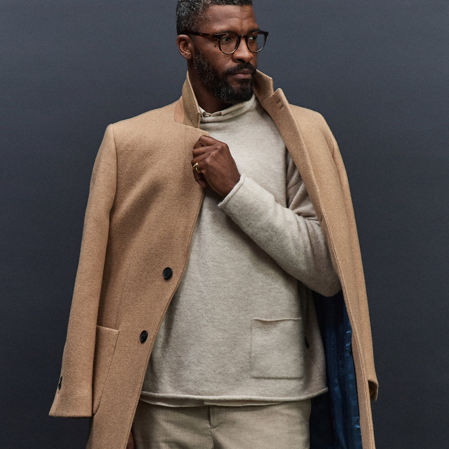 Eglinton Wheat Wool Coat | Men's Coats & Jackets | Oliver Sweeney