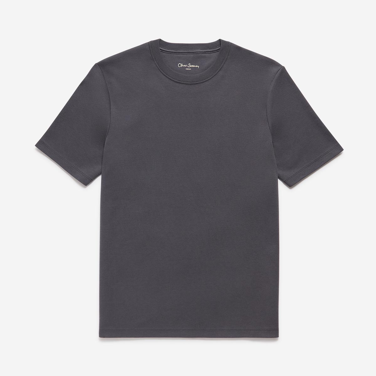 Palmela Slate Cotton T-Shirt | Men's T-Shirts | Oliver Sweeney