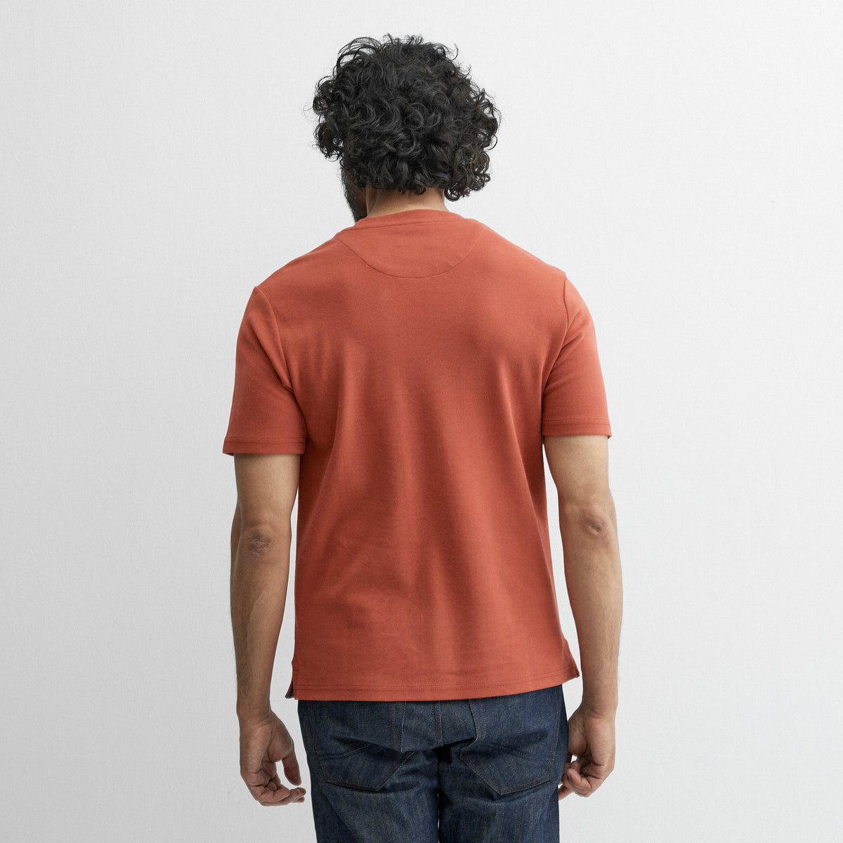 Palmela Rust Cotton T-Shirt | Men's T-Shirts | Oliver Sweeney
