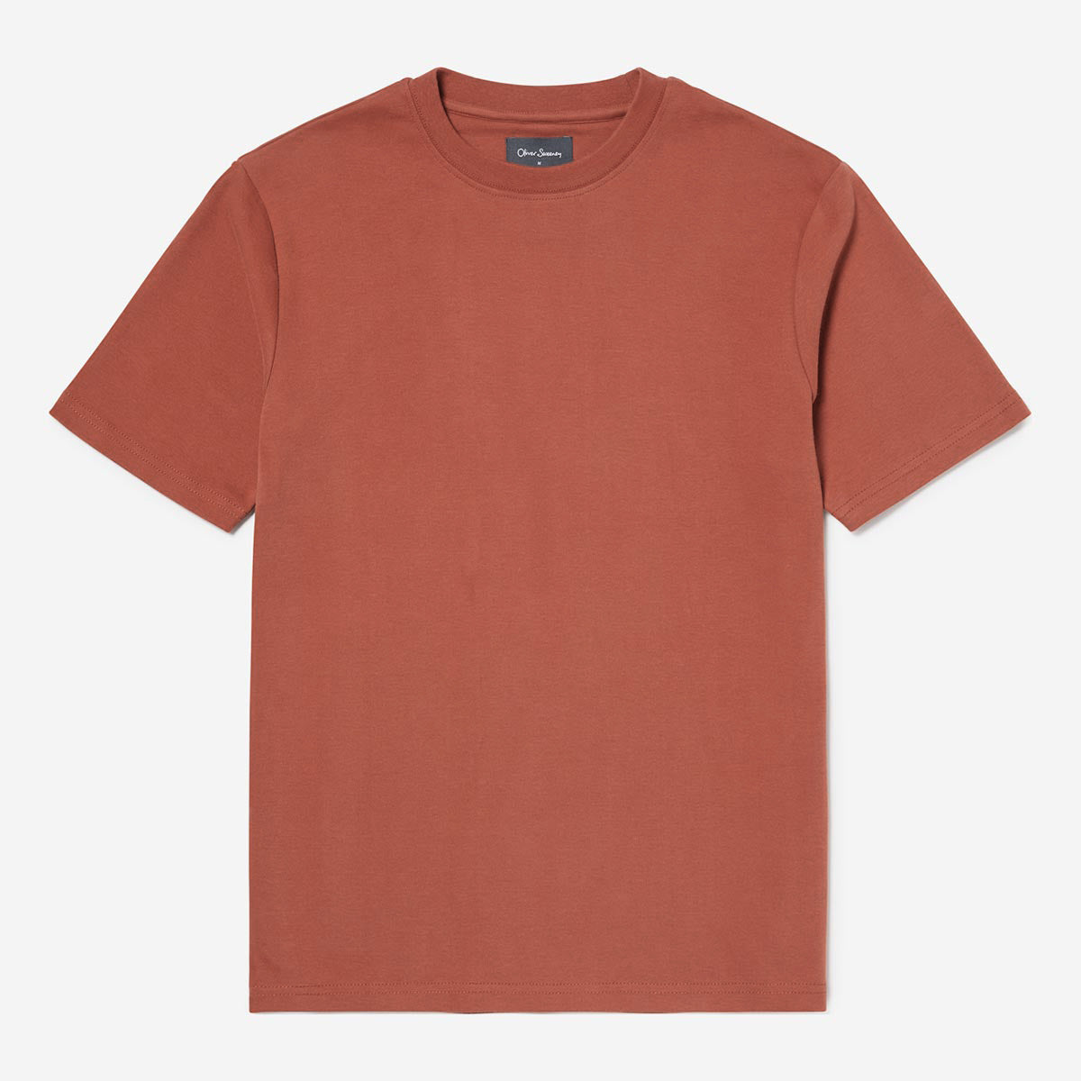 Palmela Rust Cotton T-Shirt | Men's T-Shirts | Oliver Sweeney
