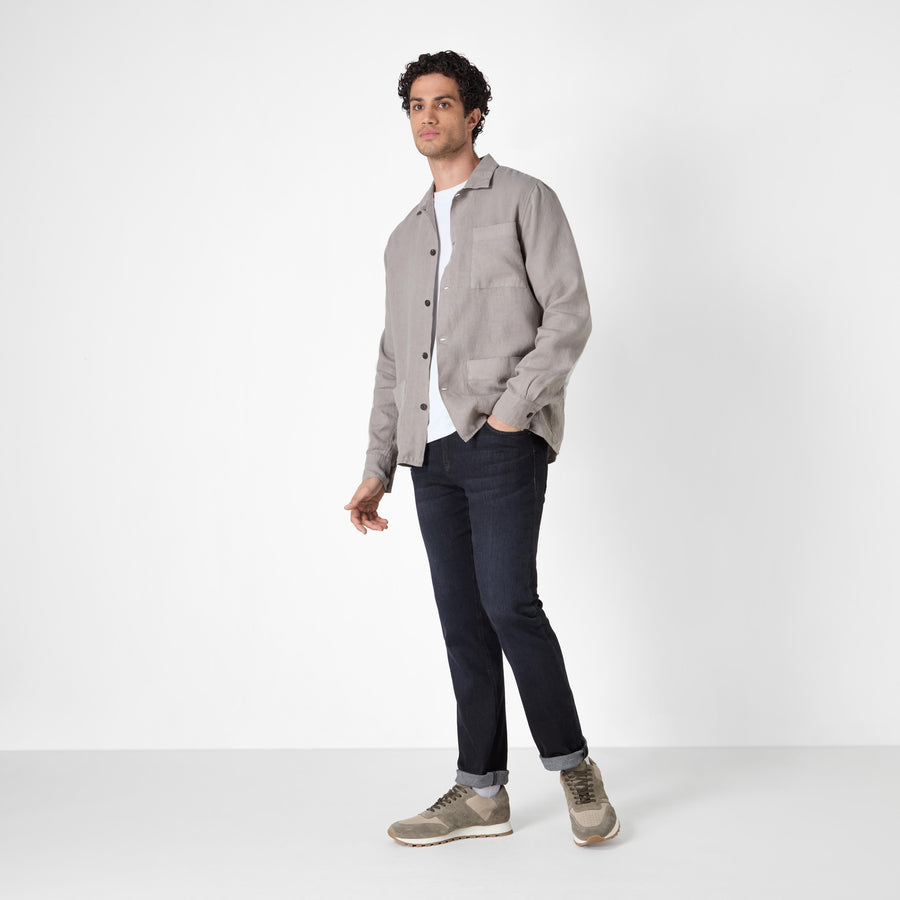 Rauceby Mushroom Linen Shirts | Men's Shirts | Oliver Sweeney