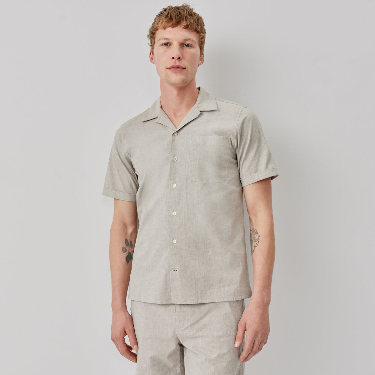 Ravenshead Oat | Men's Cotton Short Sleeved Shirt | Men's Shirts ...