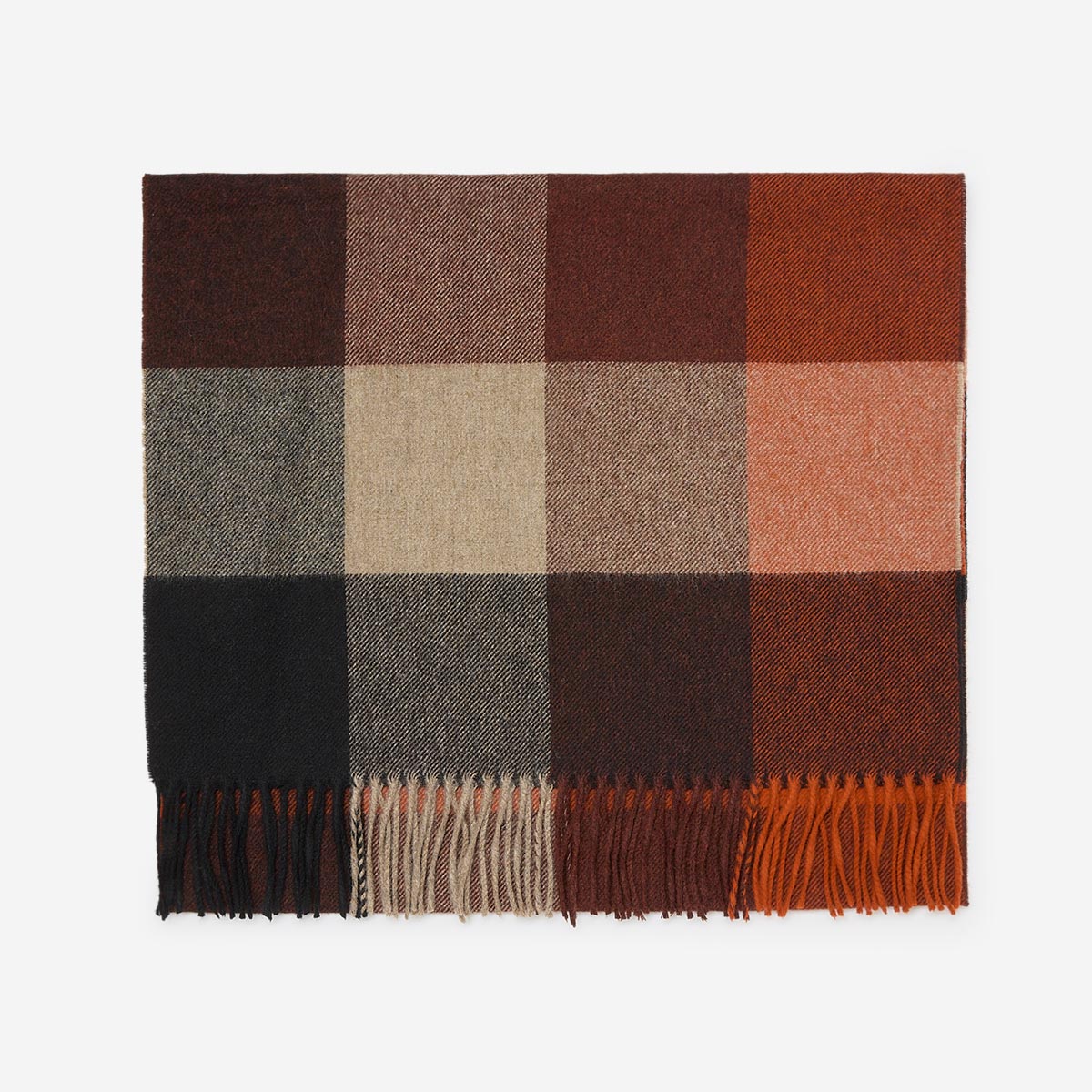 Radnor Rust Wool Scarf | Men's Scarves | Oliver Sweeney