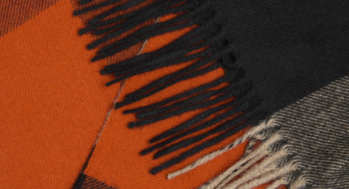Radnor Rust Wool Scarf | Men's Scarves | Oliver Sweeney
