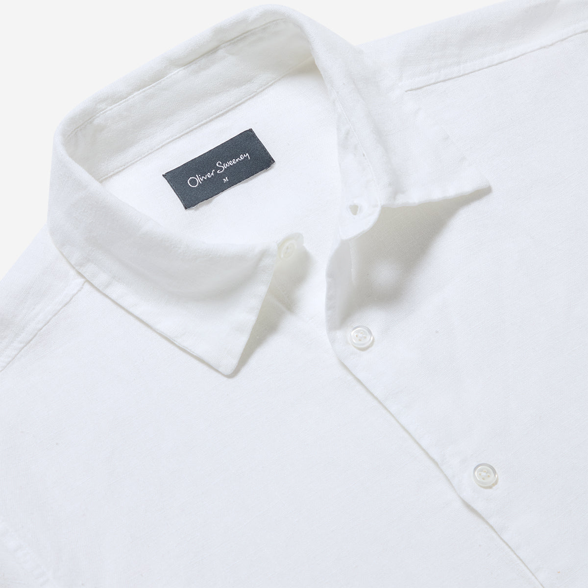 Somerton White Linen Shirts | Men's Shirts | Oliver Sweeney