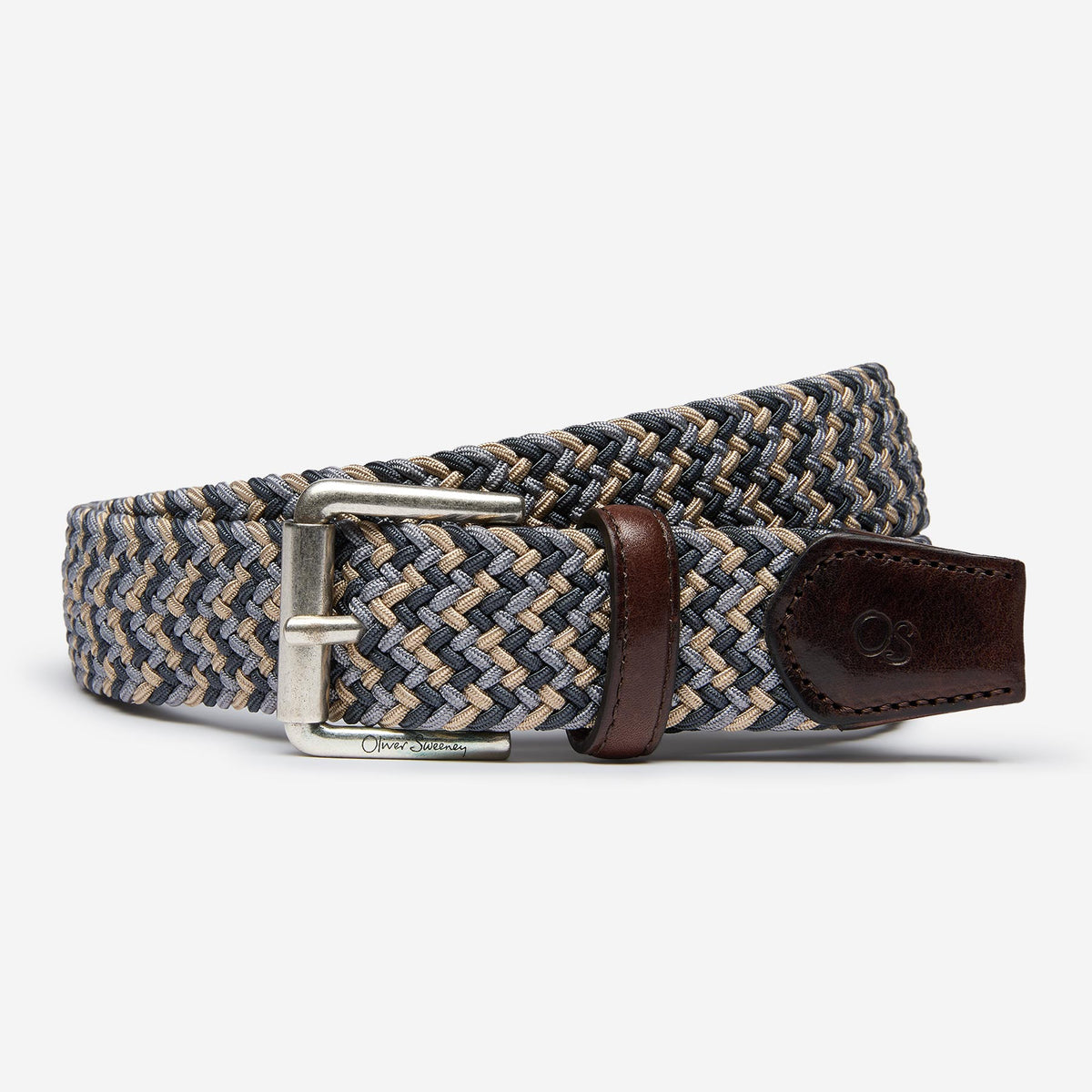 Sorico Sand Multi | Woven Belt | Men's Belts | Oliver Sweeney