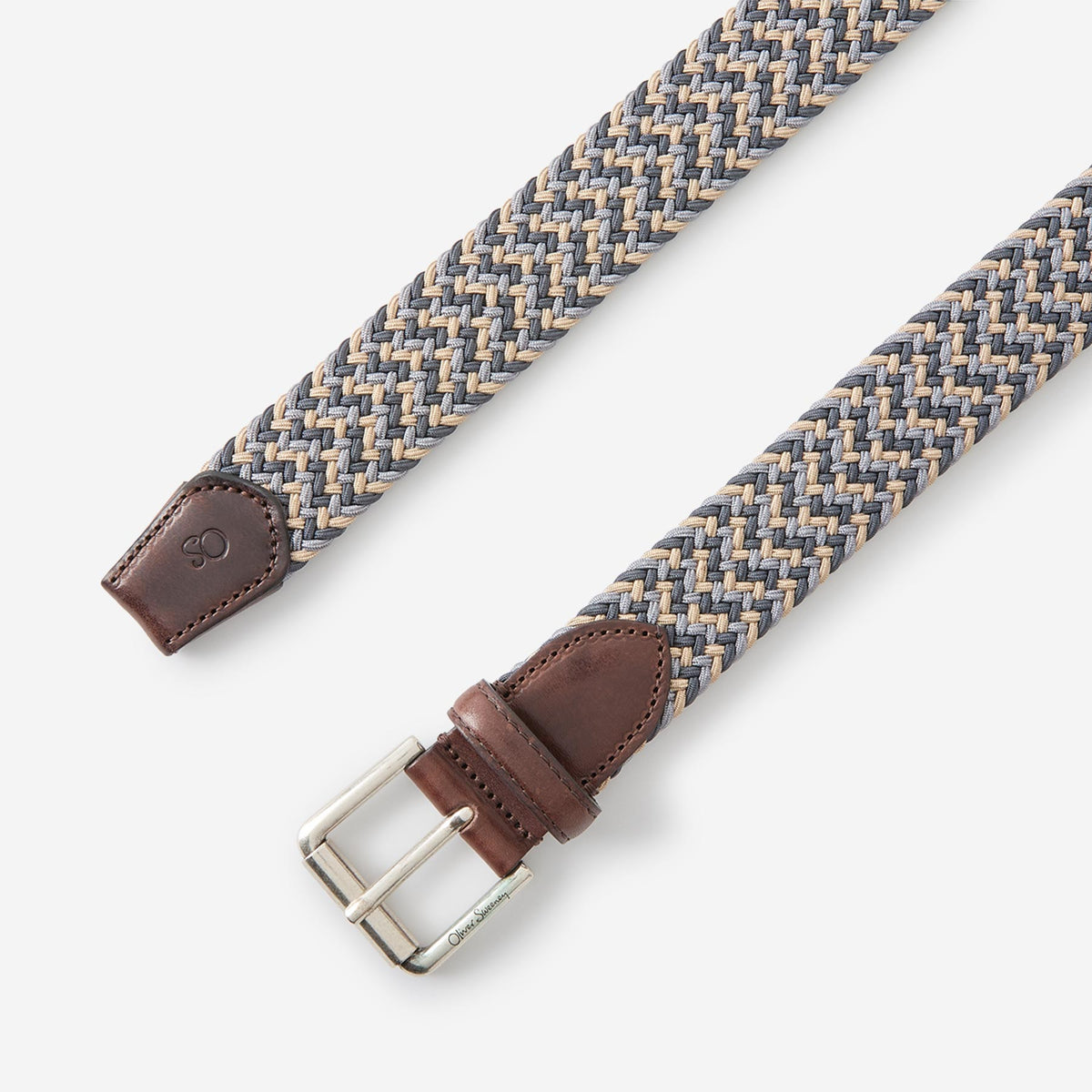Sorico Sand Multi | Woven Belt | Men's Belts | Oliver Sweeney