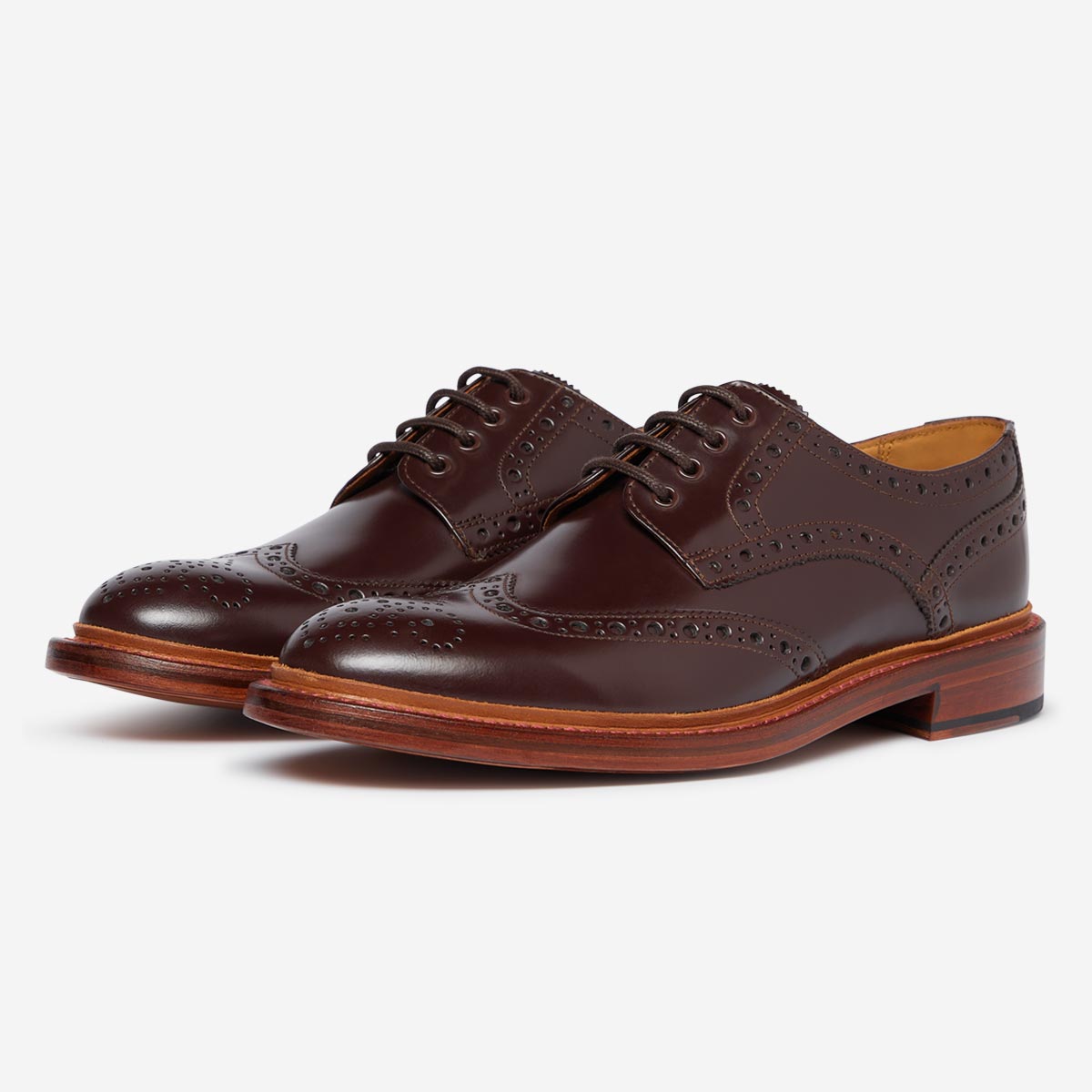 Saunders Burgundy | Leather Derby Brogues | Men's Shoes | Oliver Sweeney