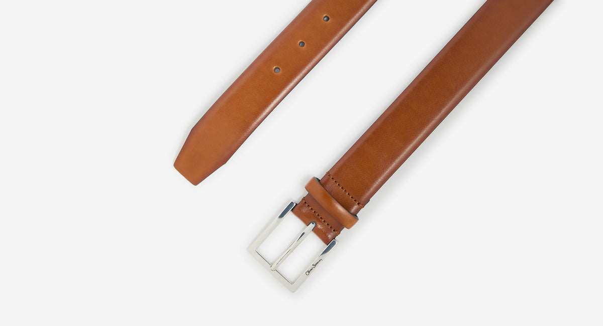Teramo Tan | Men's Belts | Oliver Sweeney