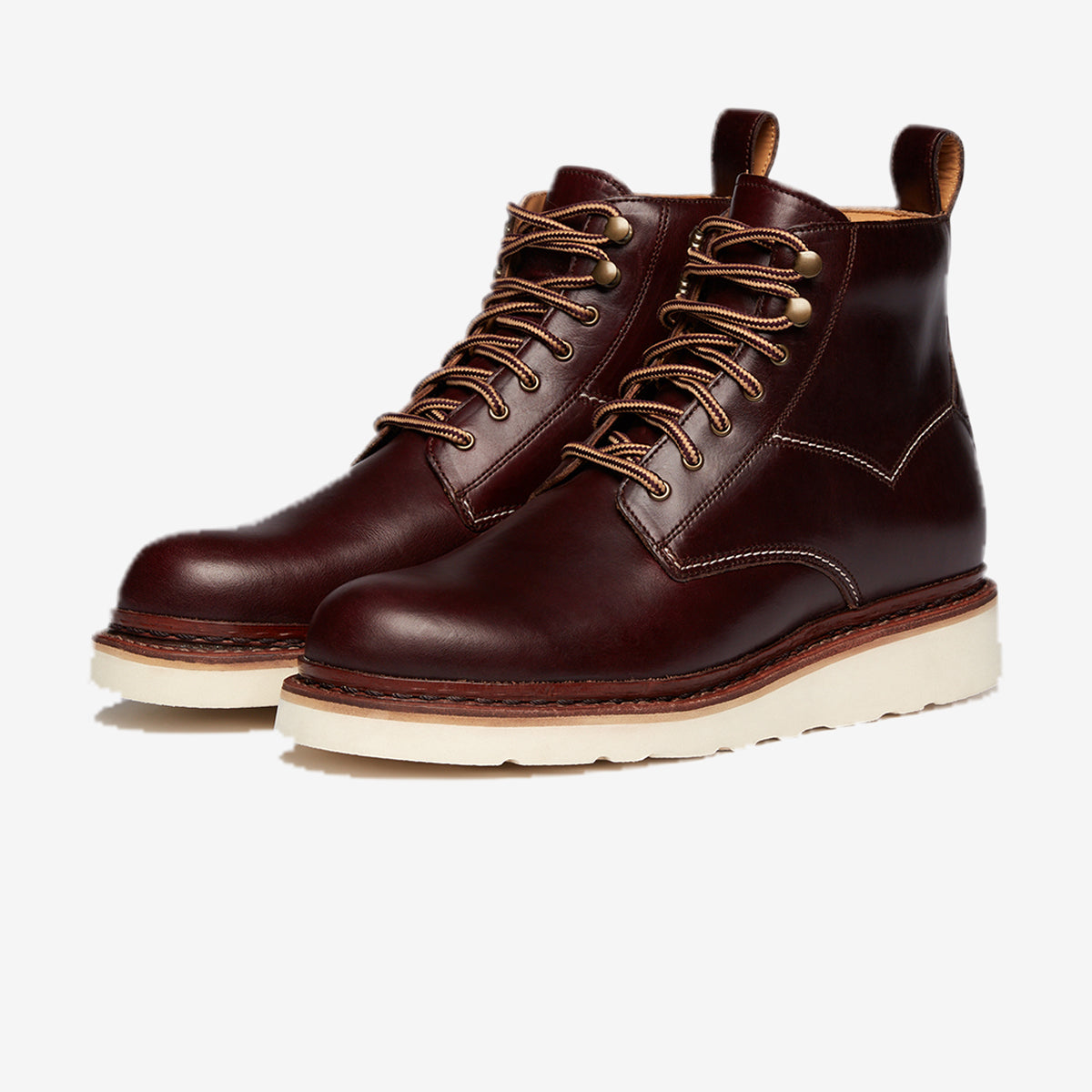 Ballabeg Burgundy | Leather Work Boots | Men's Boots | Oliver Sweeney