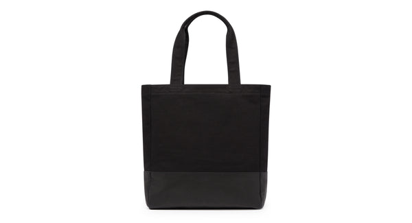 Ballig Black Canvas/Leather Tote Bag | Oliver Sweeney