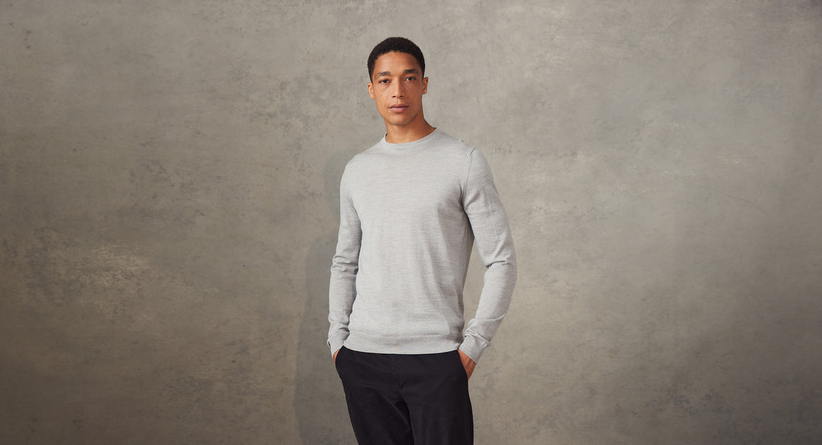 Camber Light Grey Jumper | Oliver Sweeney
